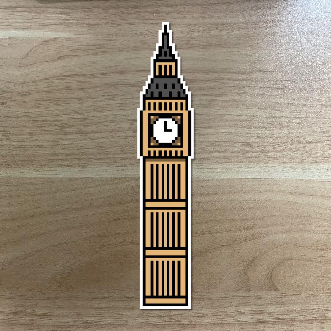 Big Ben Pixel Art Sticker London Travel - Etsy