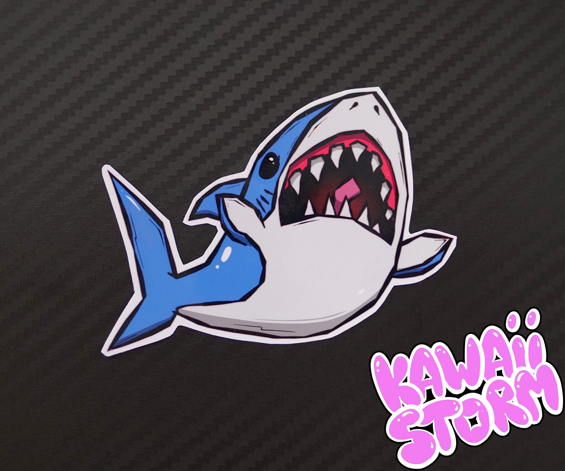 Kawaii Storm Chibi Shark for Animal Lovers High Quality Vinyl ...