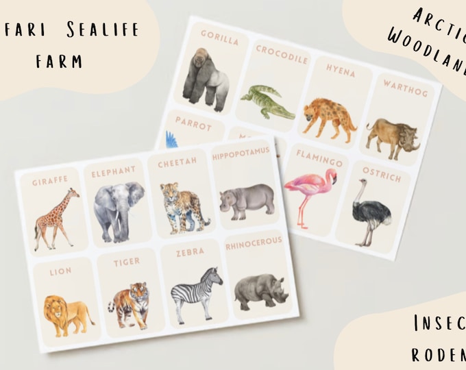 Montessori Cards: Animals That Live in Water - Educational Printable ...