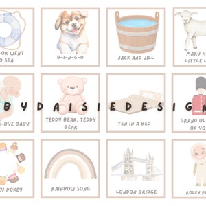 Nursery Rhyme Flashcards - Printable Classroom Decor for Montessori ...