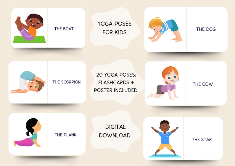 Early Years Yoga Poses Flashcards & Poster - Children's Learning ...