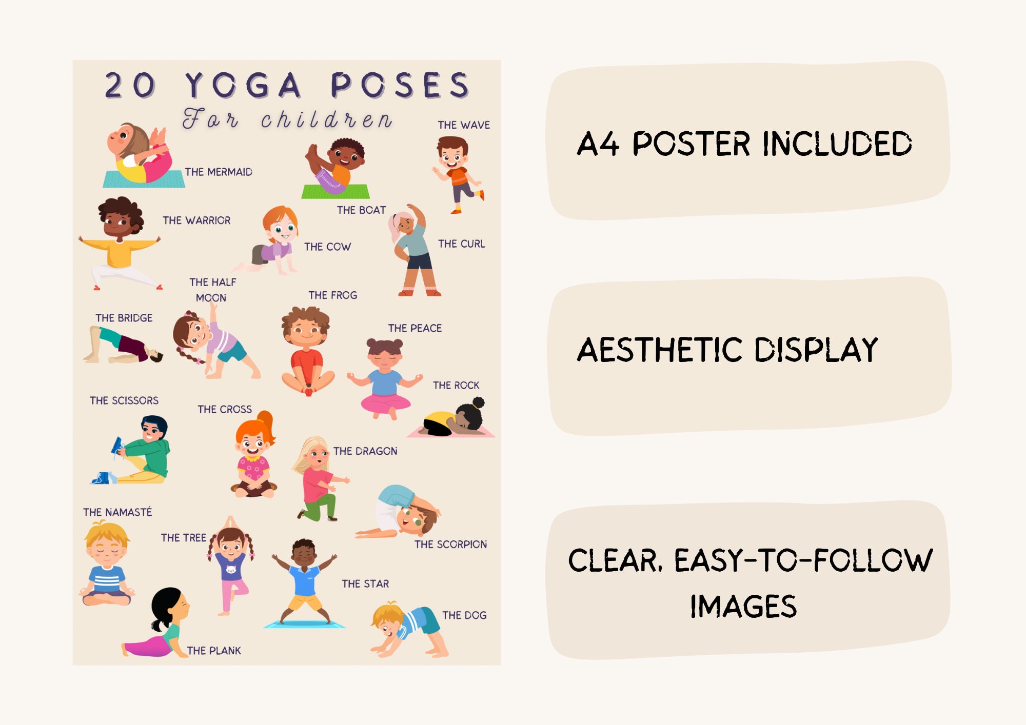 Early Years Yoga Poses Flashcards & Poster - Children's Learning ...