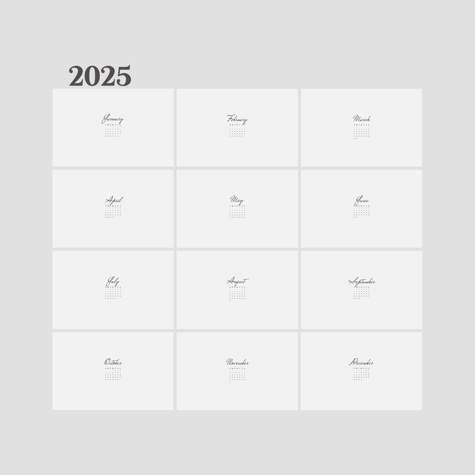 Black/white Calendar Wallpapers 2025 | Monthly Desktop & Laptop | 2 ...