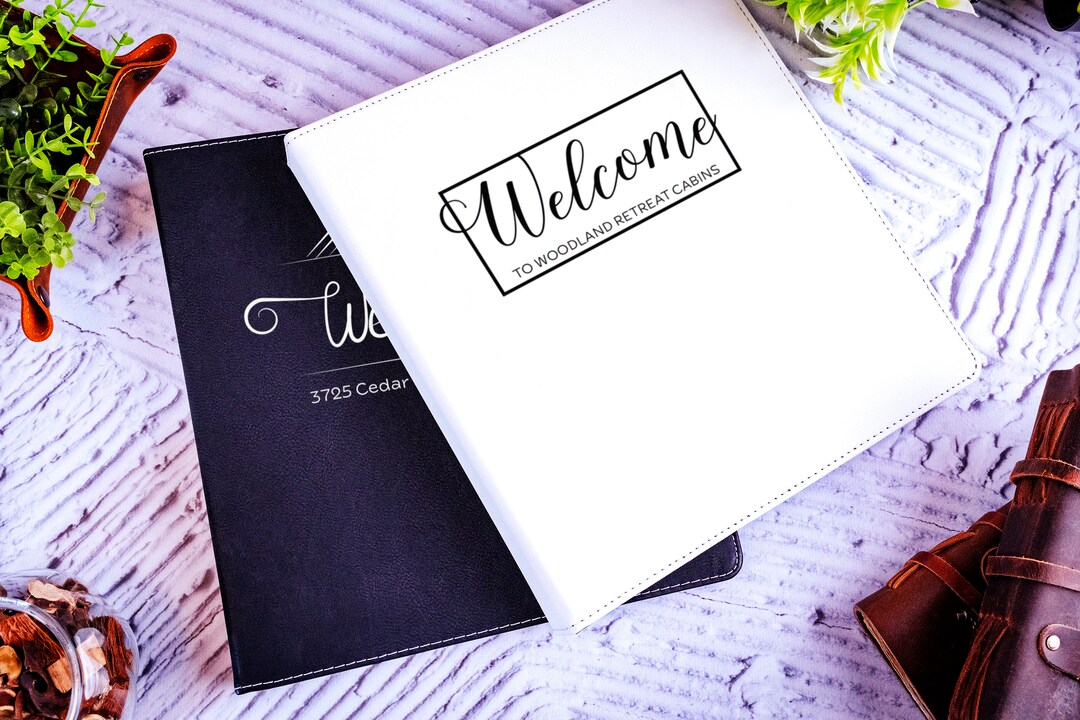 Personalized Welcome Design Binder, Custom Leather Binder, Leather ...