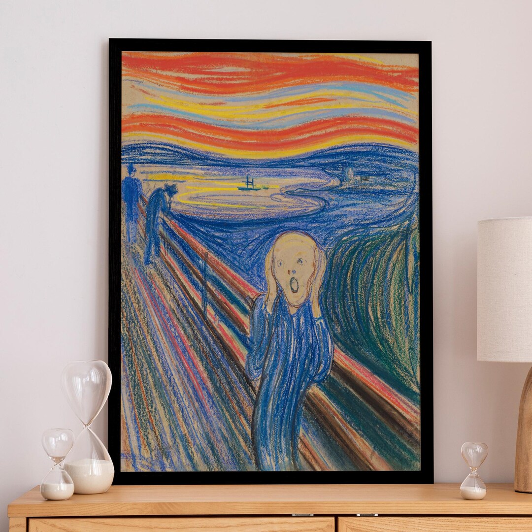 The Scream by Edvard Munch Framed Art, Famous Art Poster Frame, Iconic ...