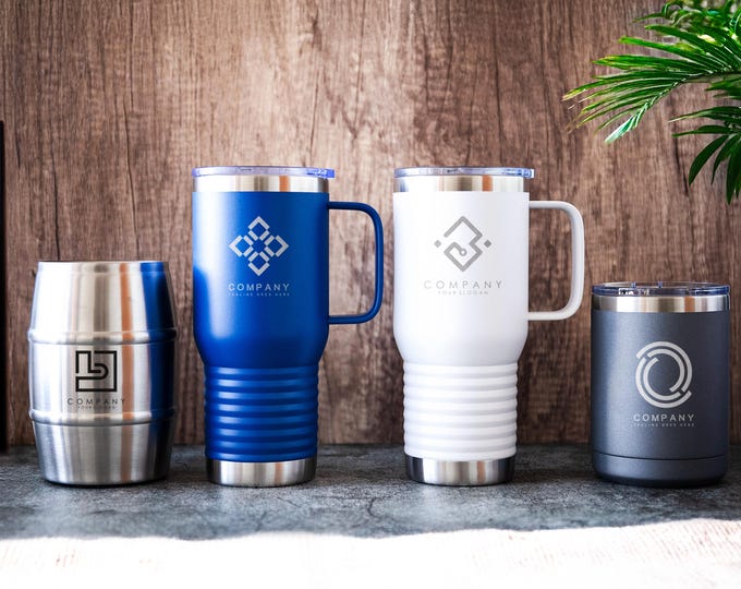 Custom Engraved Pottery Mug, Company Gift for Clients, Office Drinkware ...