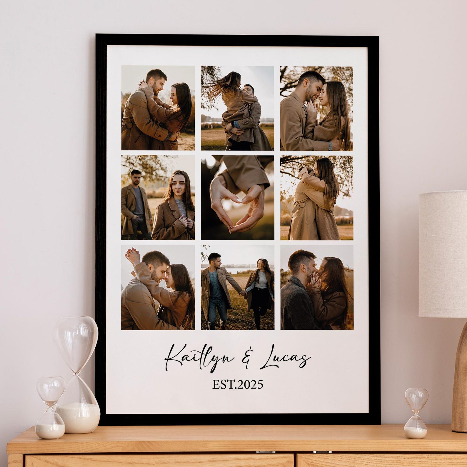 Personalized Couple Photo Frame, Photo Collage Frame for Couples ...