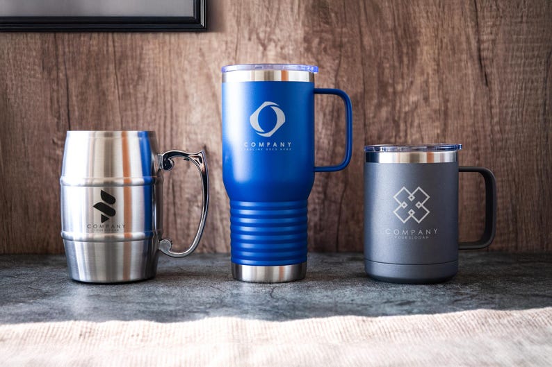 Custom Office Drinkware, Logo Steel Tumbler, Corporate Gift, Gift for ...