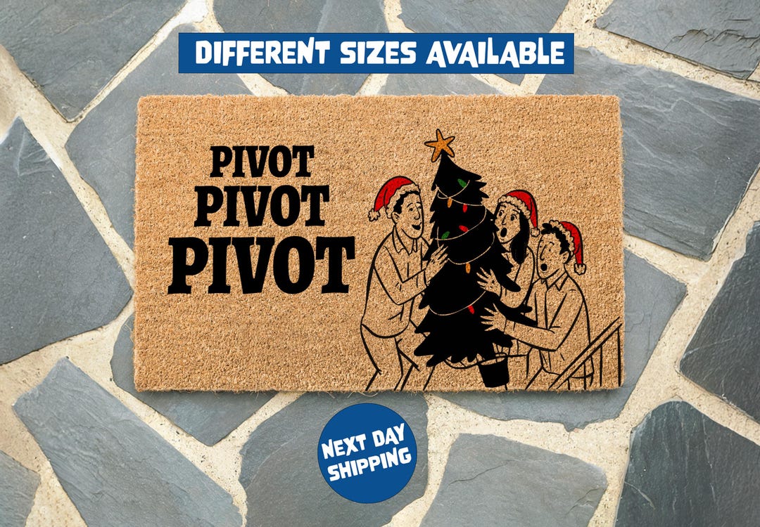 Pivot Pivot Pivot Christmas Doormat, Funny Welcome Mat, Christmas Decor ...
