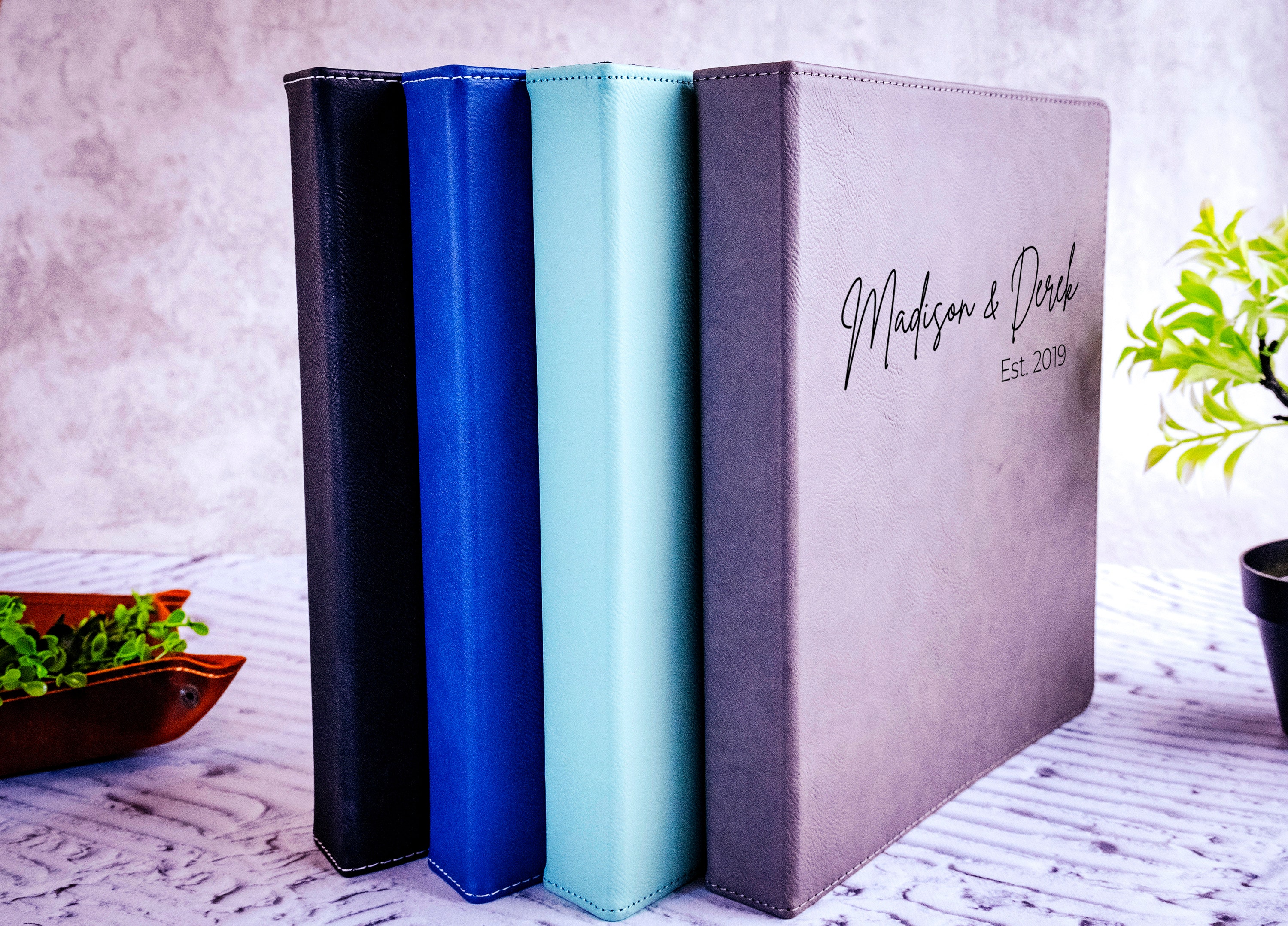 Personalized Wedding Binder, Wedding Memory Gift Binder, Leather Binder ...