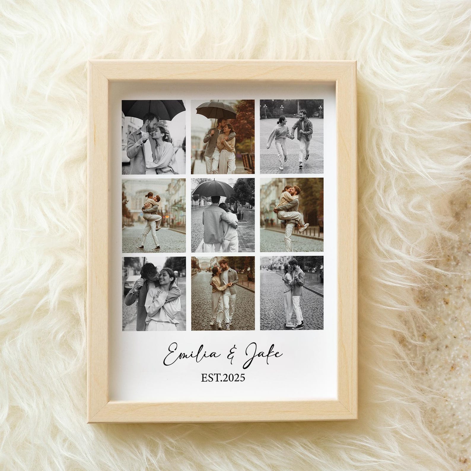 Personalized Couple Photo Frame, Photo Collage Frame for Couples ...