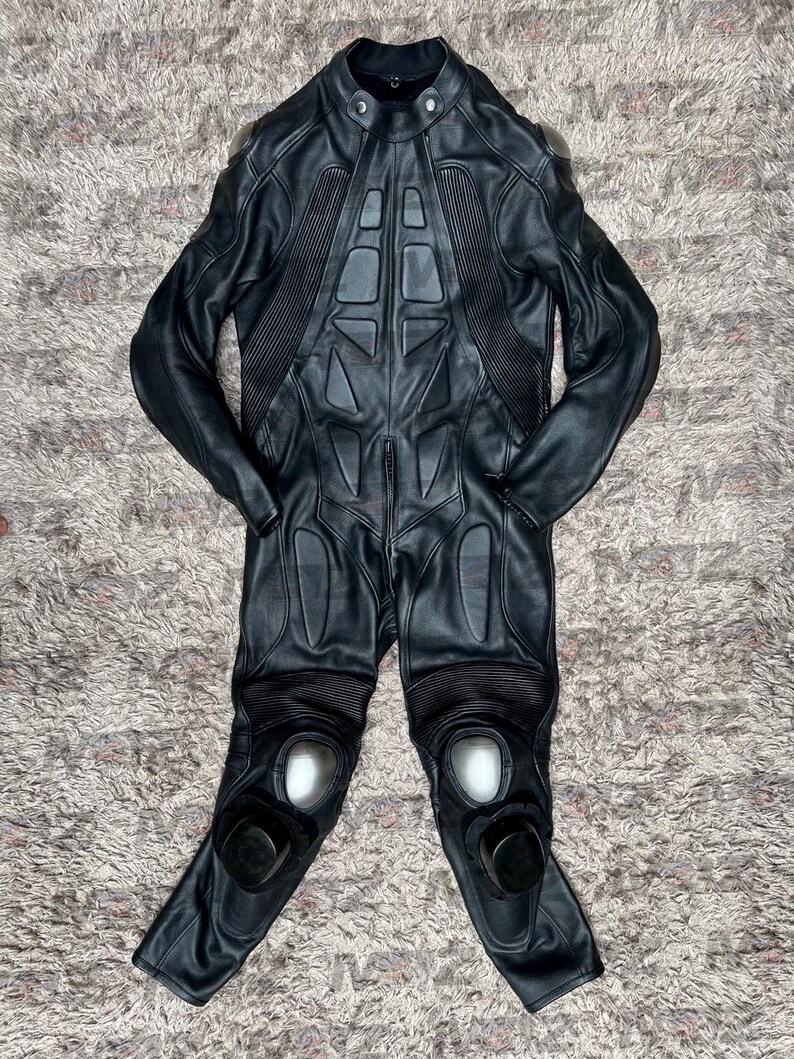 Black Leather Racing Suit, Motorbike Gear, Rider Outfit, Motorcycle ...