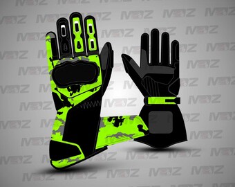 Premium Leather Motorcycle Racing Gloves, Motorbike Gloves, Biker Gear ...
