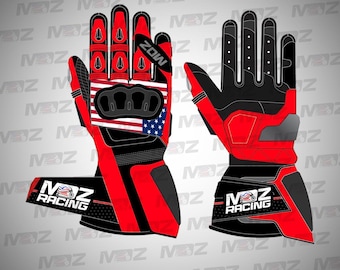 Premium Leather Motorcycle Racing Gloves, Motorbike Gloves, Biker Gear ...