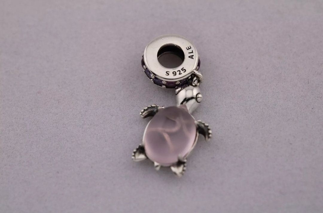NEW Pandora Murano Glass Pink Sea Turtle Dangle Charm - Etsy