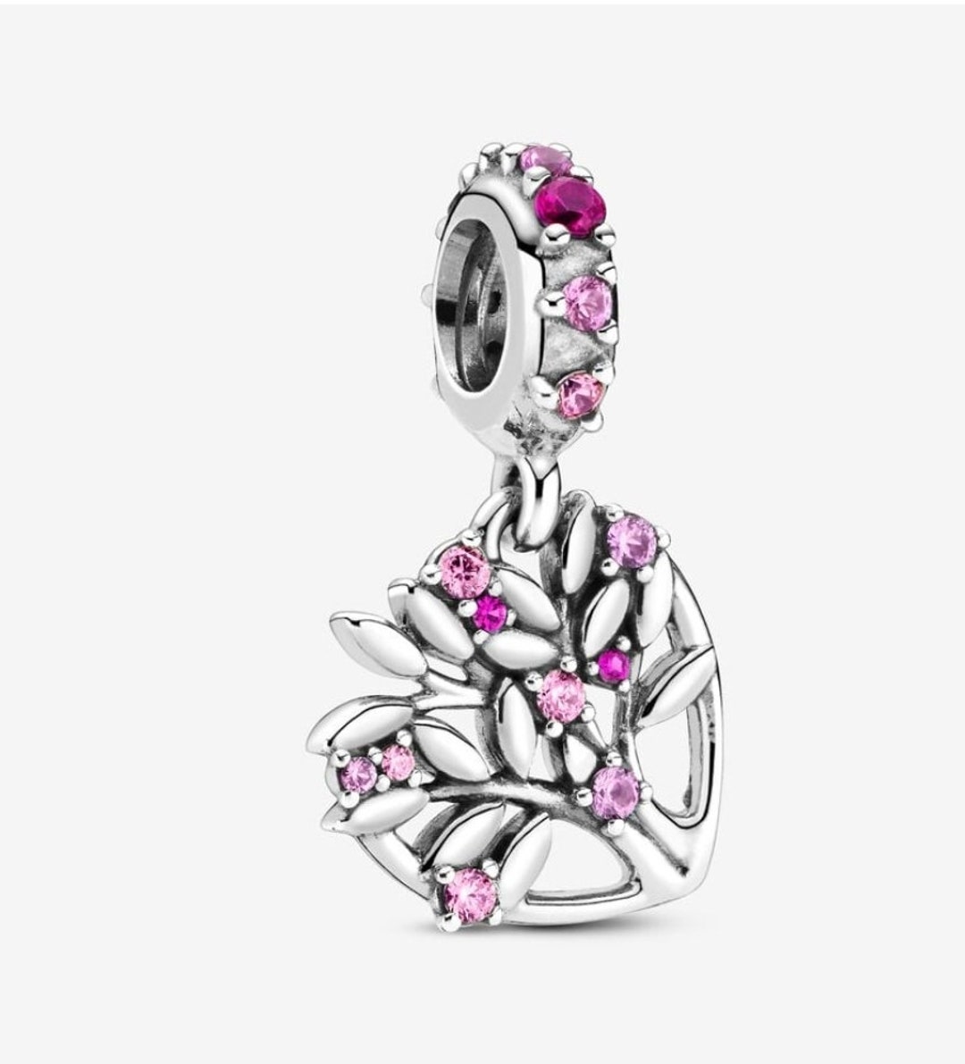 NEW Pandora Pink Heart Family Tree Dangle Charm - Etsy