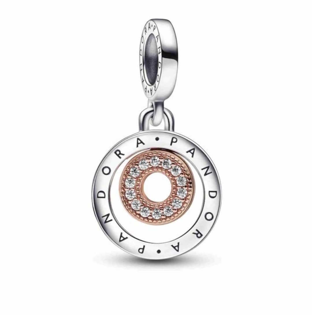 NEW Pandora Signature Two-toned Logo Circles Dangle Charm - Etsy