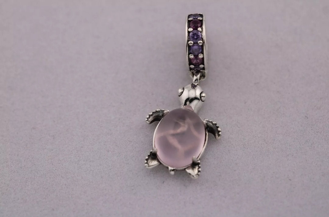 NEW Pandora Murano Glass Pink Sea Turtle Dangle Charm - Etsy