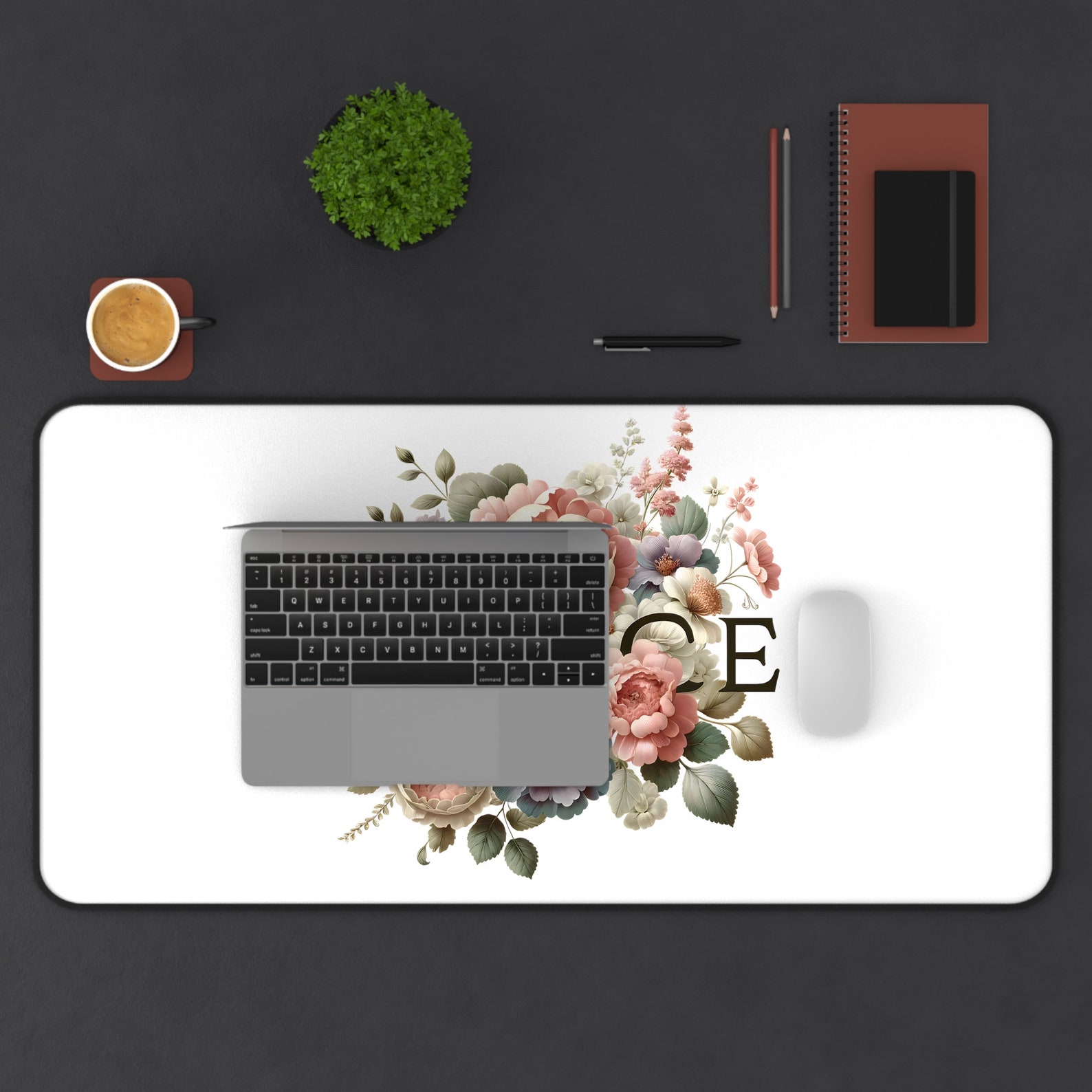 Keyboard Mat, Floral Desk Mat Aesthetic Desk Mat Botanical Desk Mat ...