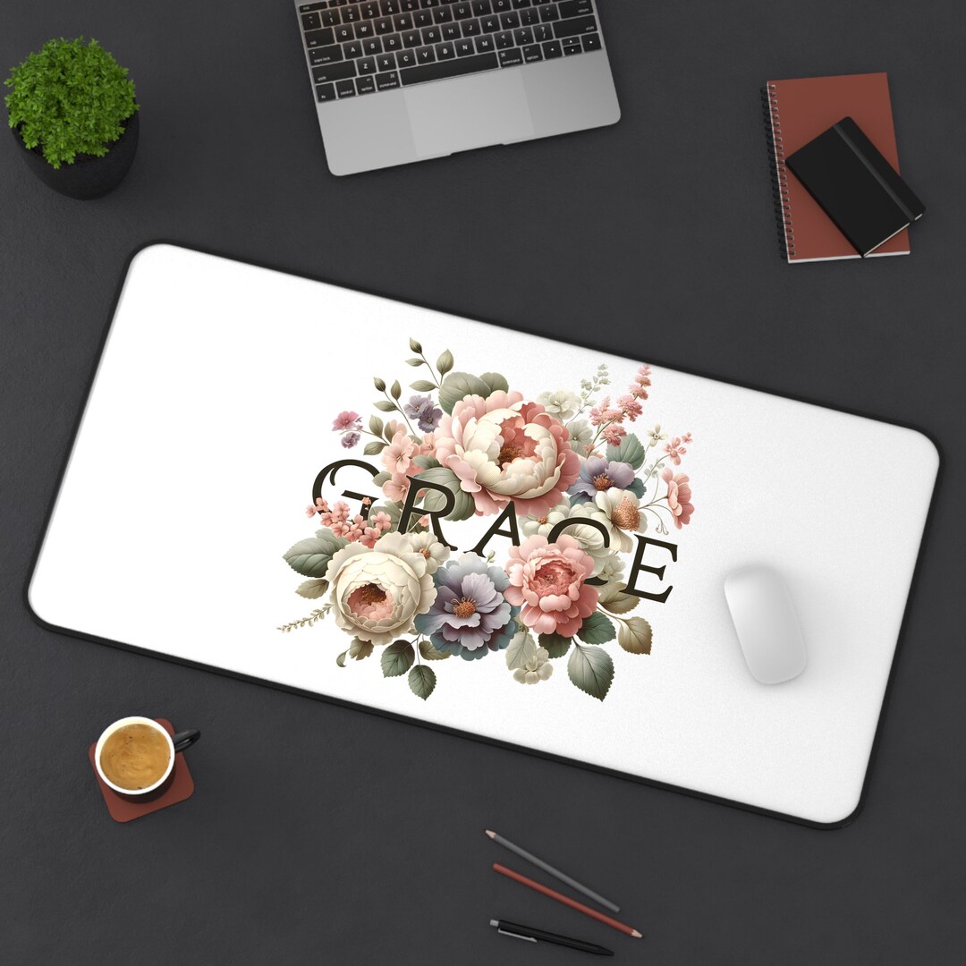 Keyboard Mat, Floral Desk Mat | Aesthetic Desk Mat | Botanical Desk Mat ...