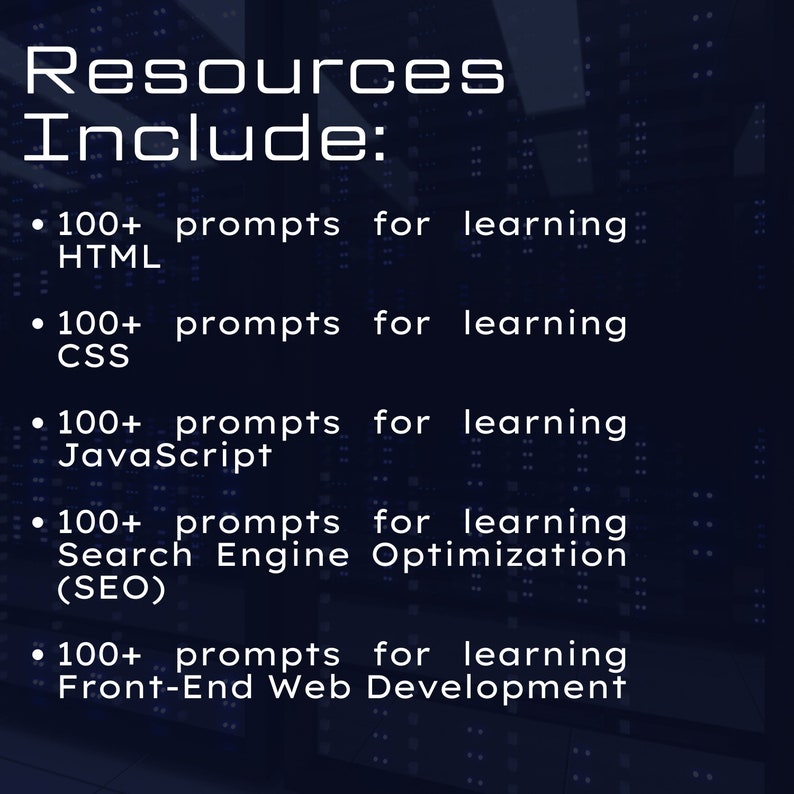 500 Chatgpt Coding Prompts For Learning Html Css Javascript Seo Web Development Etsy