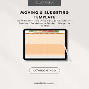 Ultimate Moving Budget Spreadsheet: Plan, Save, Track Paychecks, Debt ...