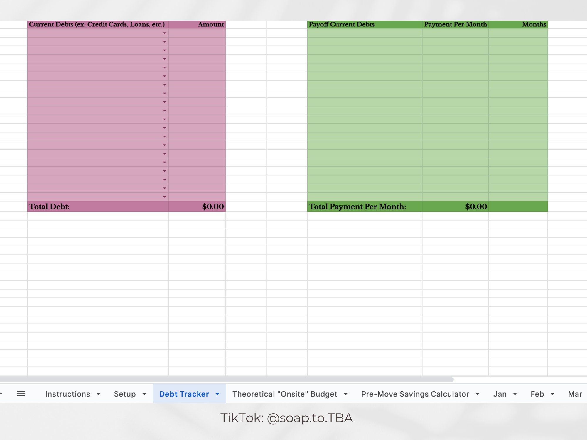 Ultimate Moving Budget Spreadsheet: Plan, Save, Track Paychecks, Debt ...