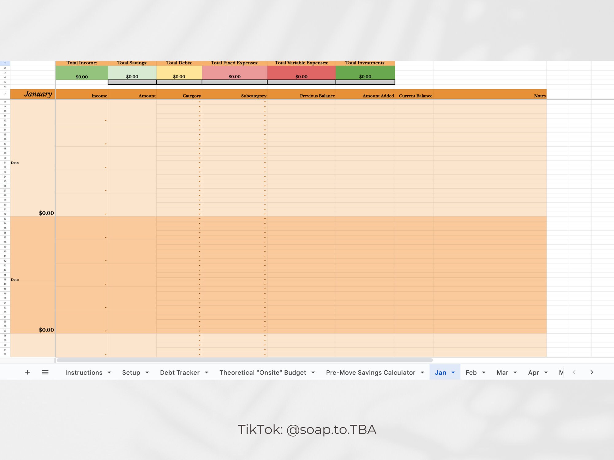 Ultimate Moving Budget Spreadsheet: Plan, Save, Track Paychecks, Debt ...