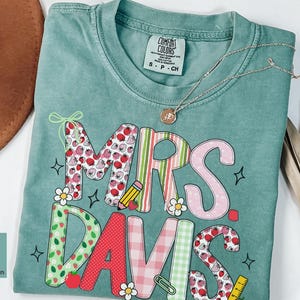 Personalized Teacher Name Back to School Strawberry Shirt, Custom ...