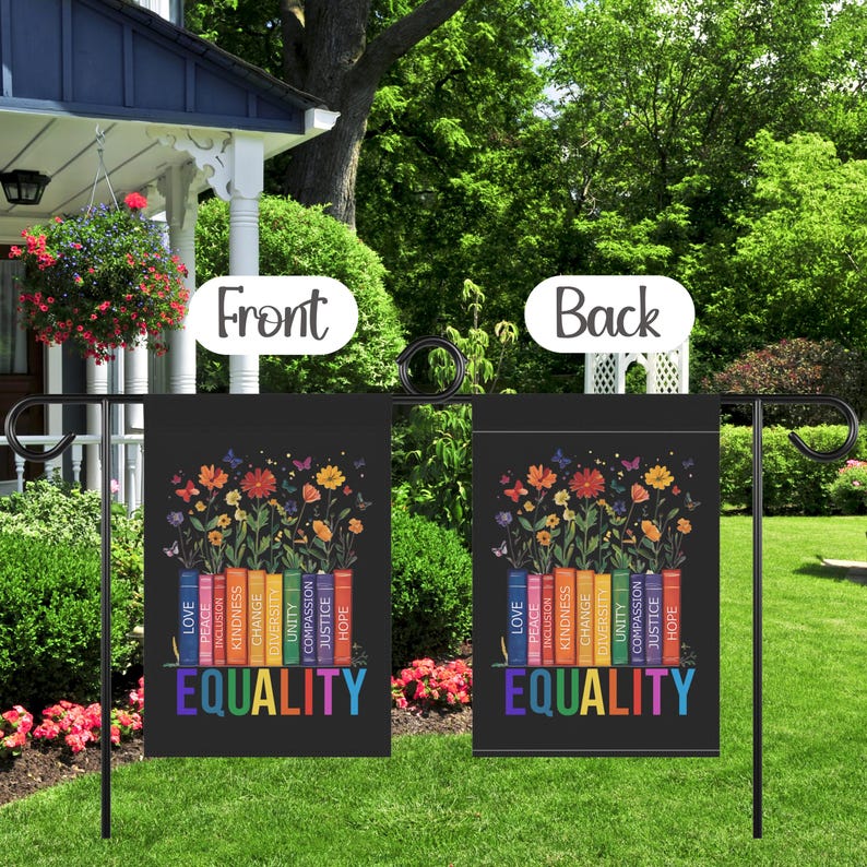 Equality and Inclusive Yard Sign, Progress Pride Colorful Flag, Pride ...