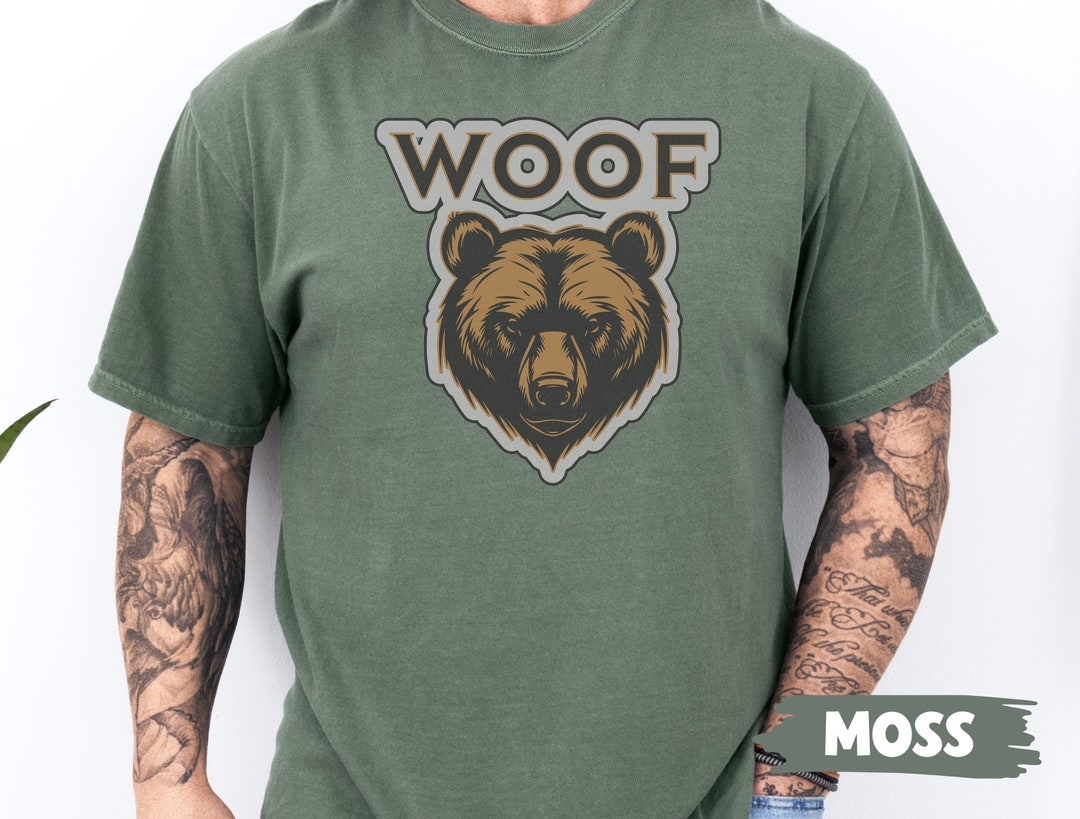 WOOF Tshirt for Gay Bear Brotherhood Shirt for Beefy Hairy Men Fun Gift ...