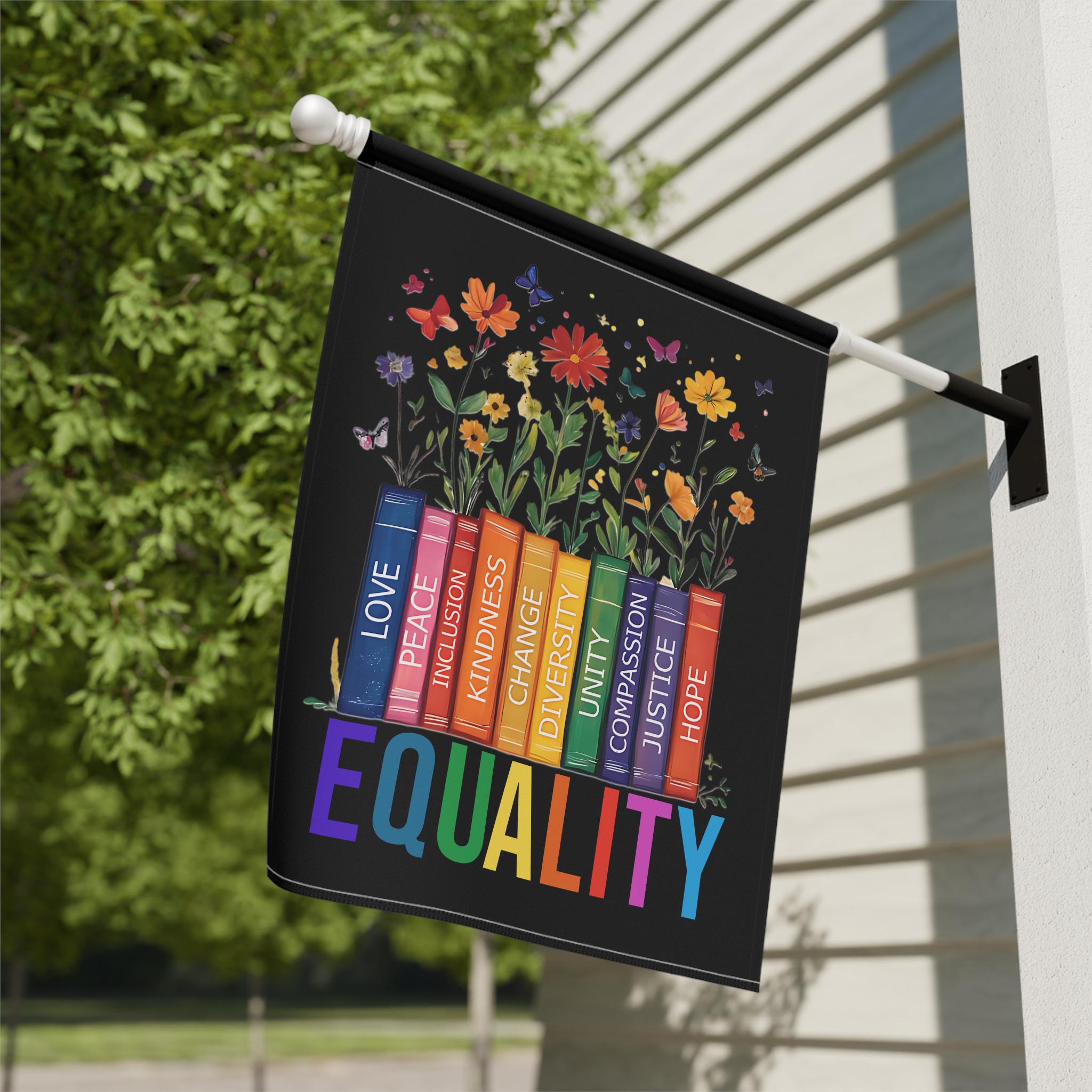 Equality and Inclusive Yard Sign, Progress Pride Colorful Flag, Pride ...