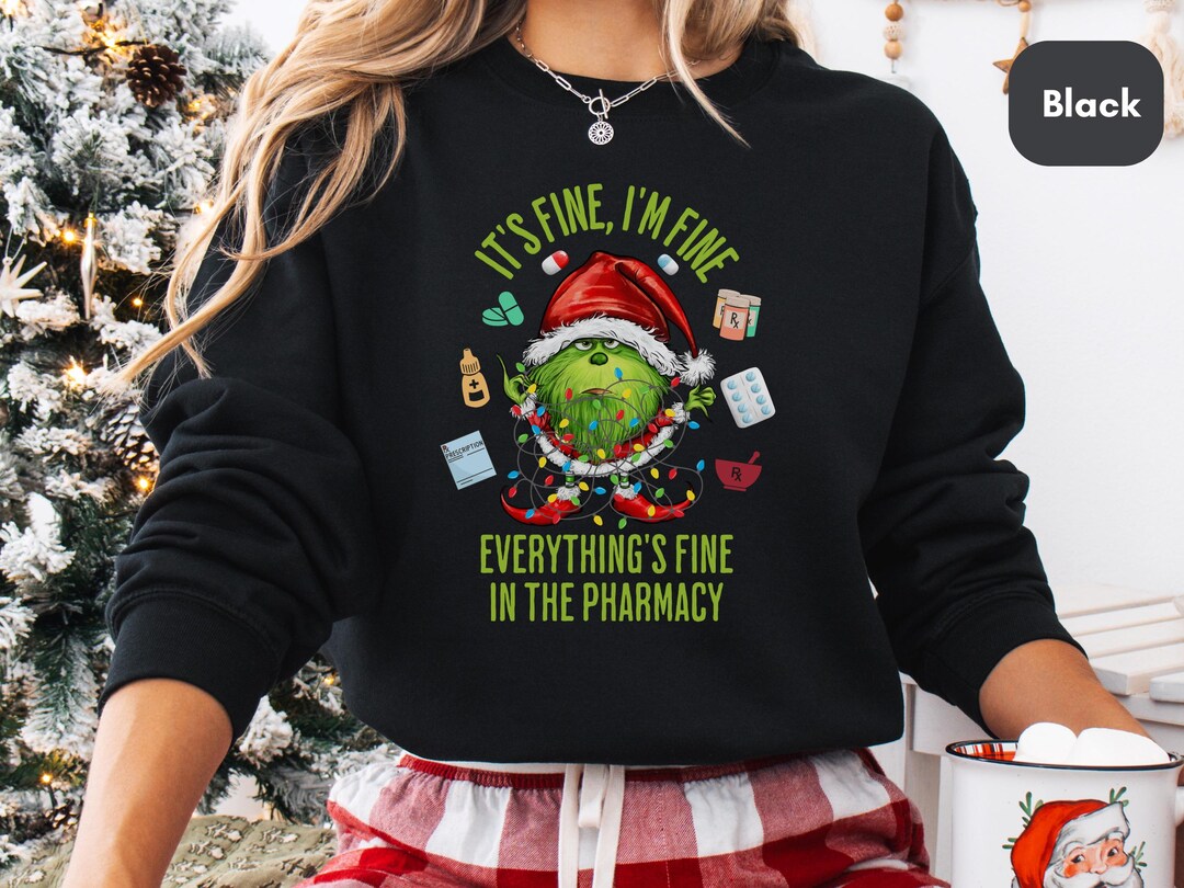 Funny Christmas Pharmacy Tech Sweatshirt, Christmas Santa Pharmacy ...