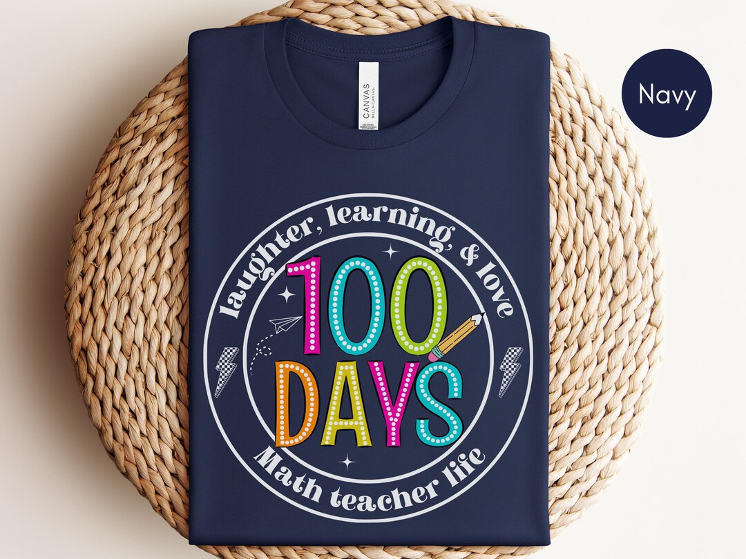 100 Days of School Math Class Shirt, 100 Days Math Teacher Tee, Teacher ...