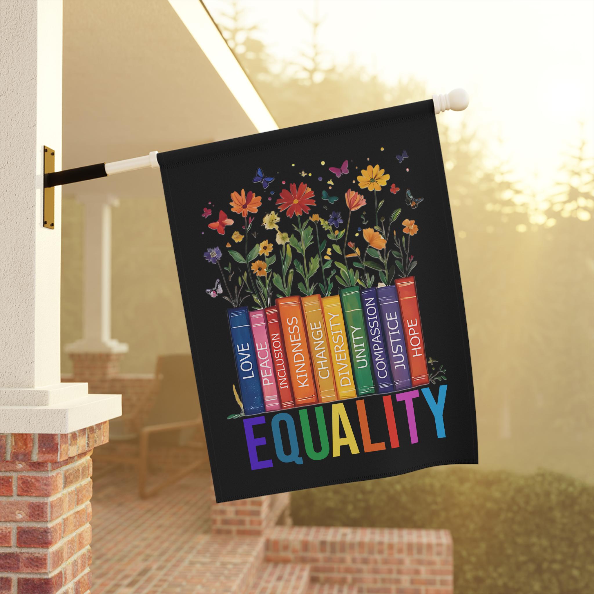 Equality and Inclusive Yard Sign, Progress Pride Colorful Flag, Pride ...