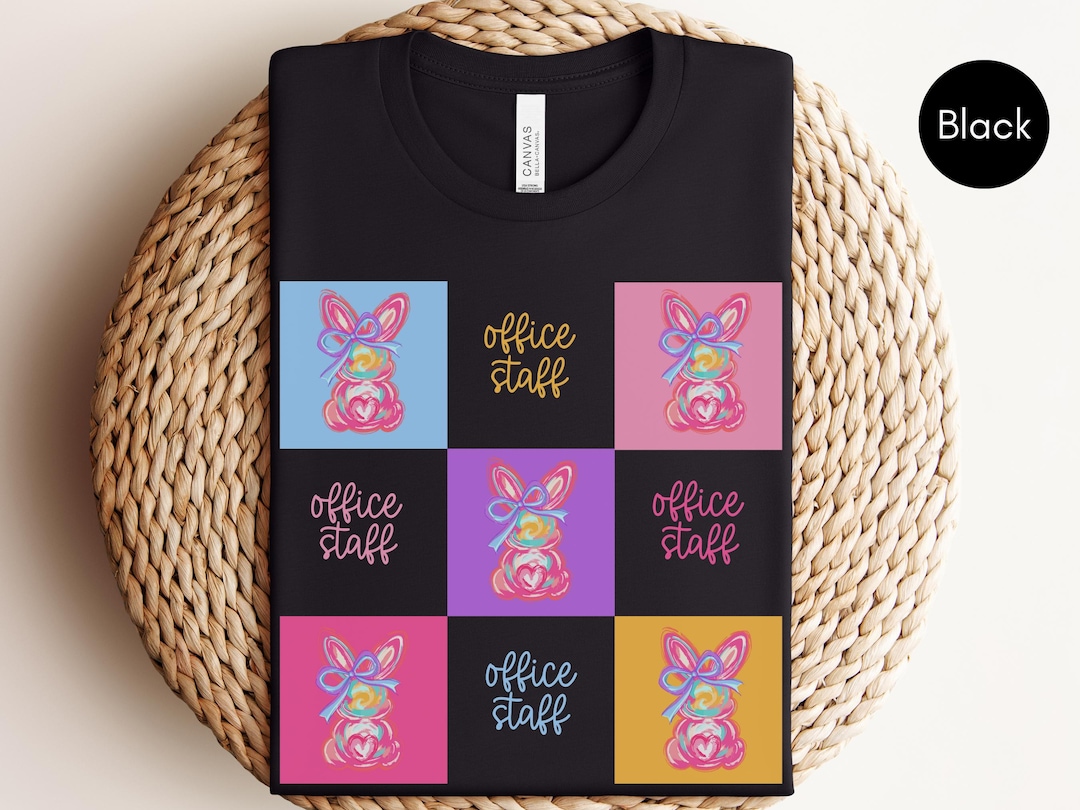 Cute Easter Bunny School Office Staff Shirt, Easter Gift for School ...