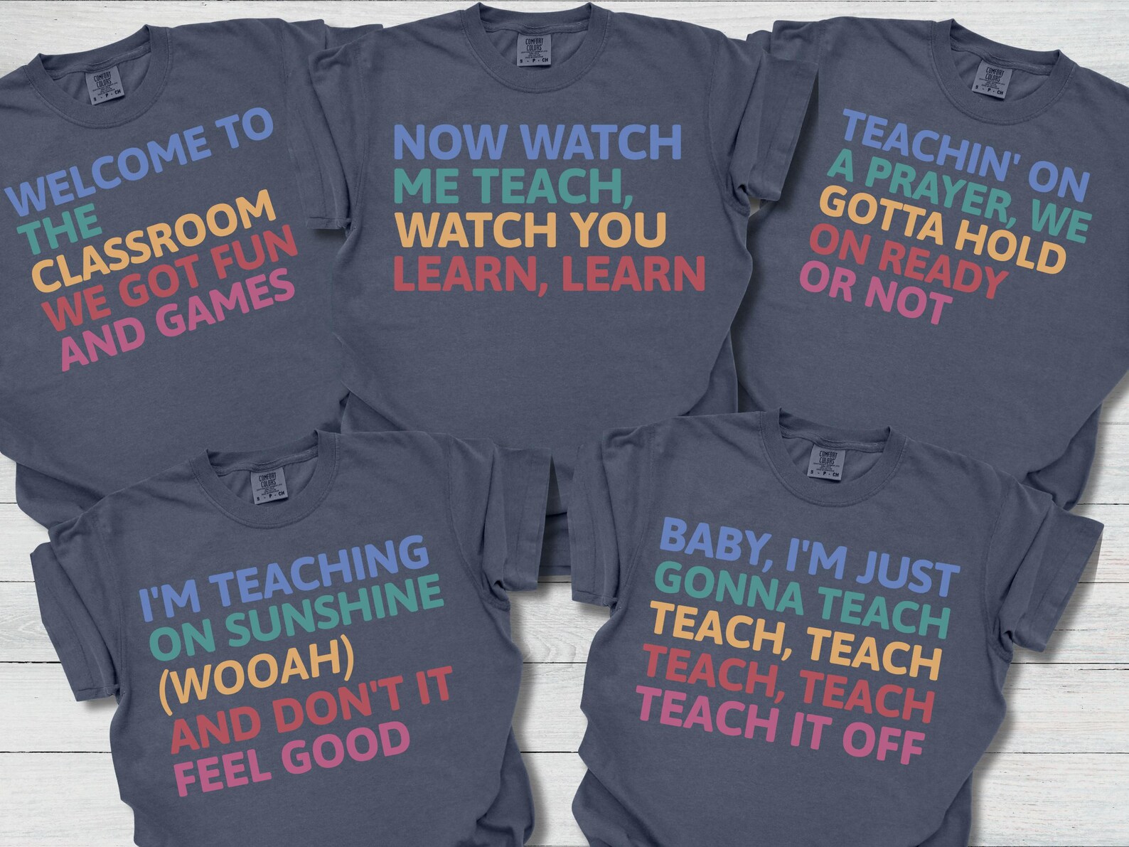 Funny Teacher Team Shirts Back to School Comfort Colors, Custom Teacher ...