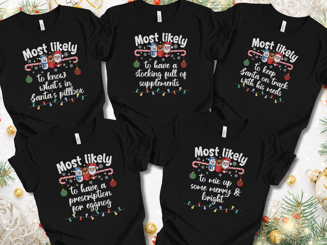 Personalized Christmas Pharmacy Shirt, Custom Pharmacy Christmas Shirt ...