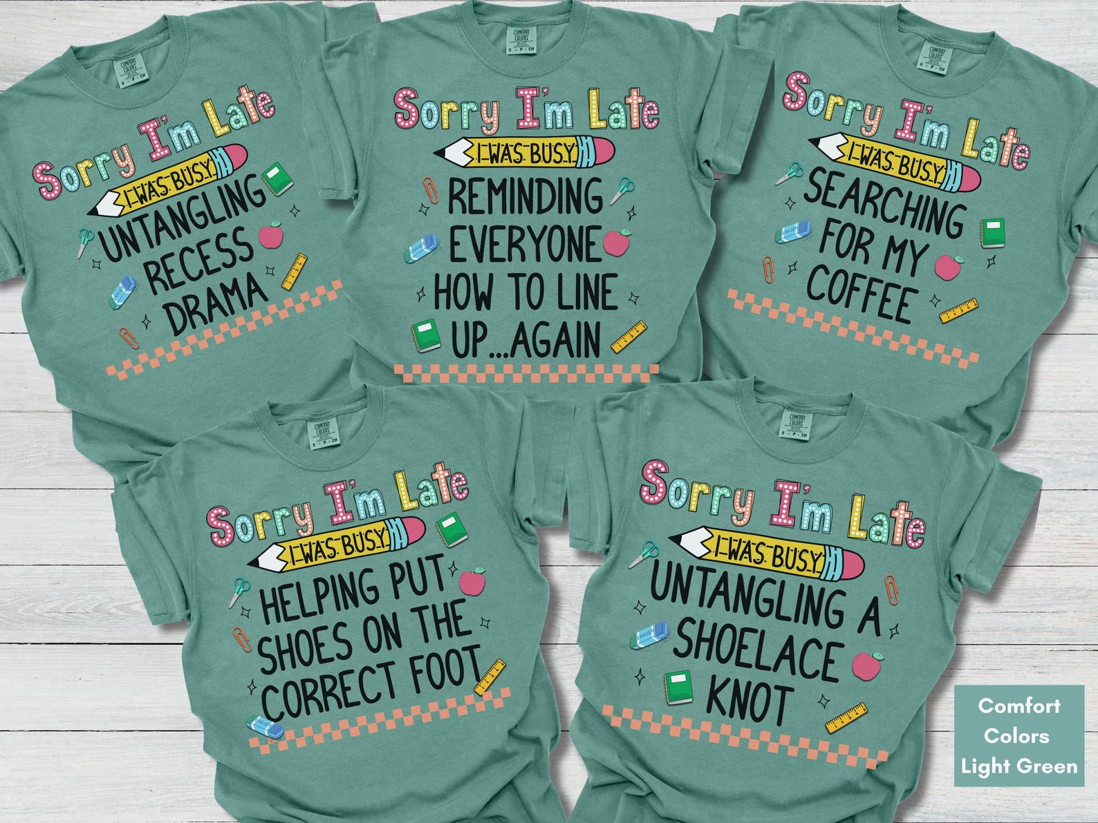 Funny Teacher Team Back to School Comfort Colors Shirt, Custom Group ...