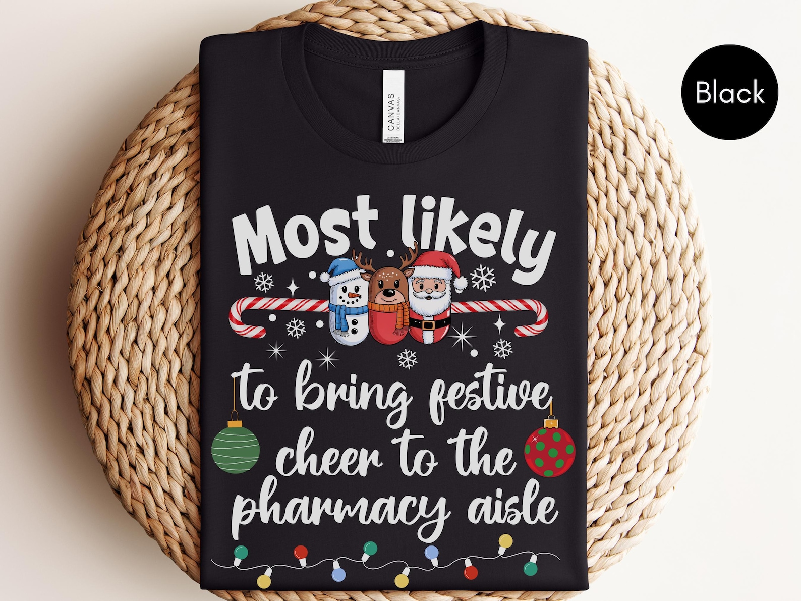 Personalized Christmas Pharmacy Shirt, Custom Pharmacy Christmas Shirt ...
