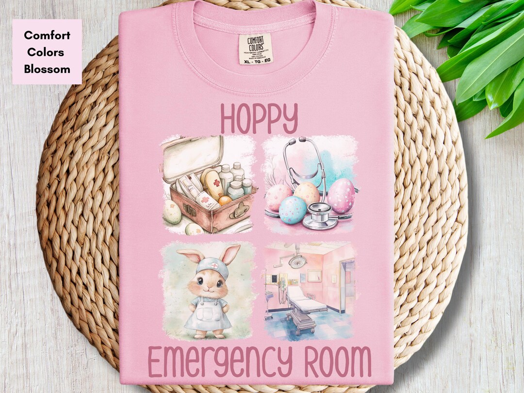 Cute Easter Emergency Department Nurse Shirt, Comfort Colors® ER Nurse ...