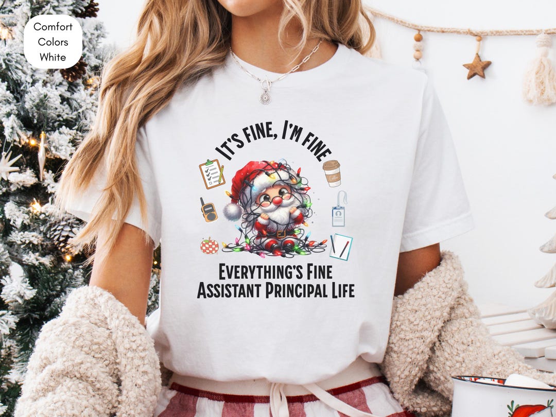 Funny Christmas Assistant Principal Shirt, Cute Santa Christmas Gift ...