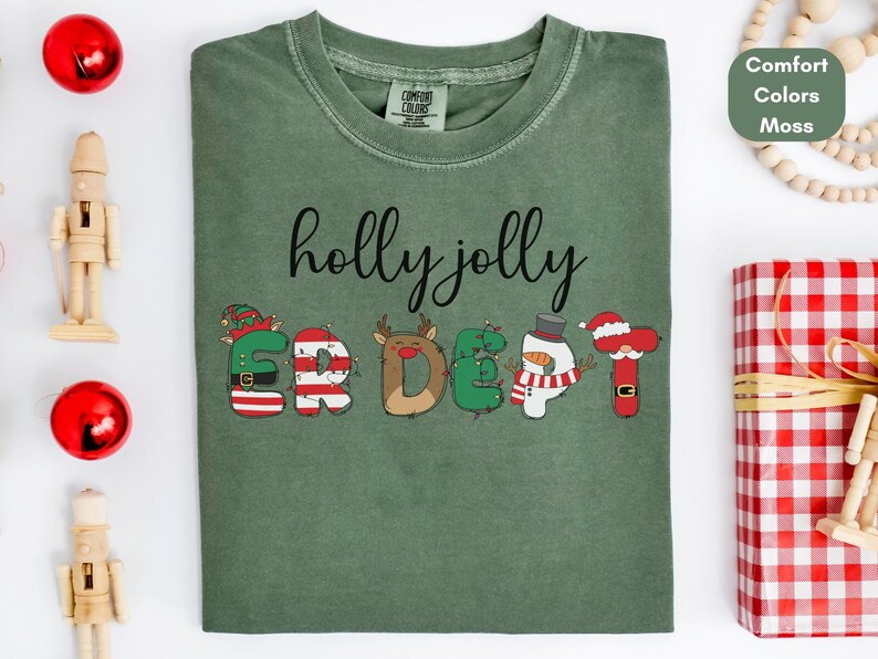 Cute Christmas Emergency Department Nurse Crew Shirt, Comfort Colors ...