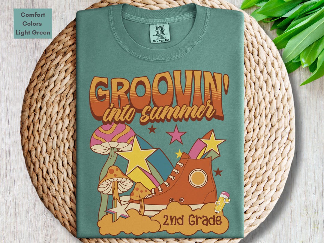 Funny Retro Last Day of School 2nd Grade Teacher Shirts, Hello Summer ...