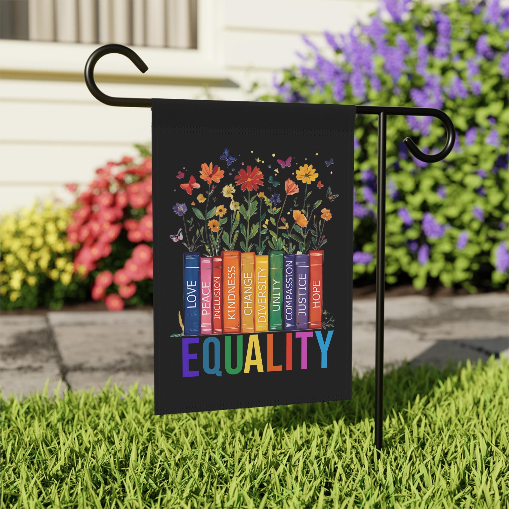 Equality and Inclusive Yard Sign, Progress Pride Colorful Flag, Pride ...