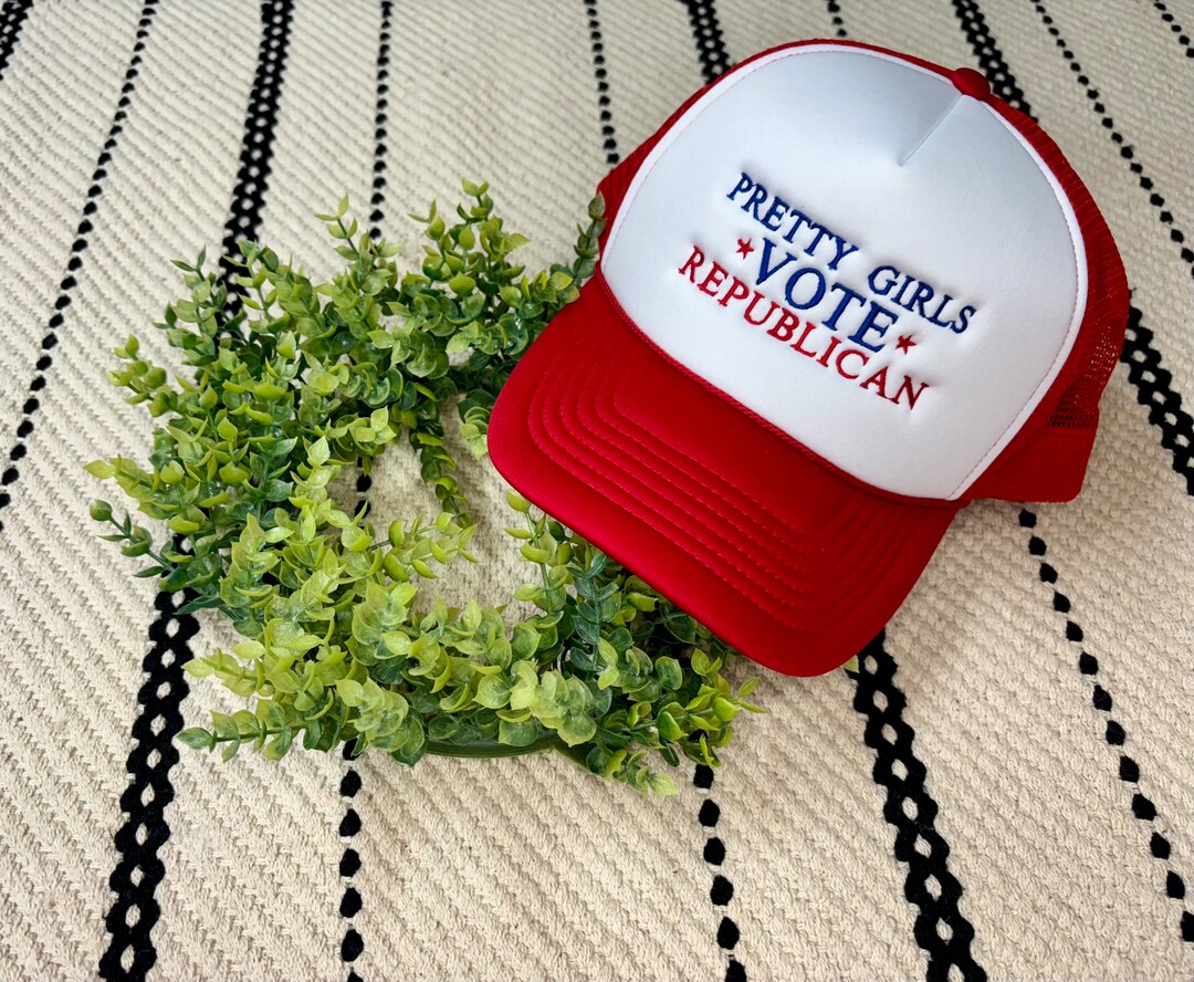 Pretty Girls Vote Republican Womens Foam Trucker Hat, Embroidery, Gift ...
