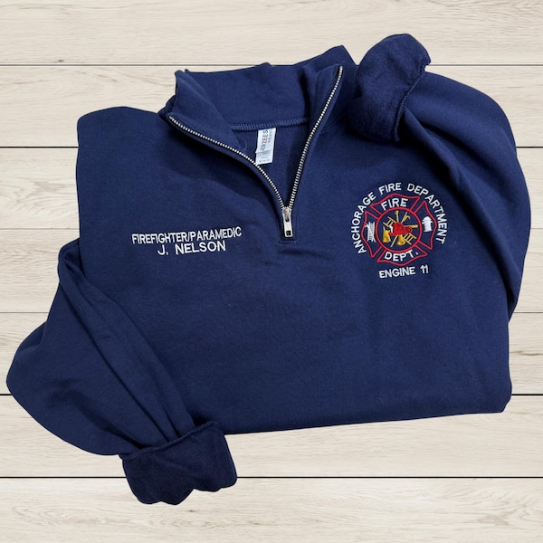 Firefighter Quarter Zips - Etsy