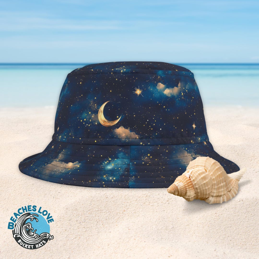 Celestial Night Sky Bucket Hat Space Galaxy Astronomy Headwear, Novelty ...