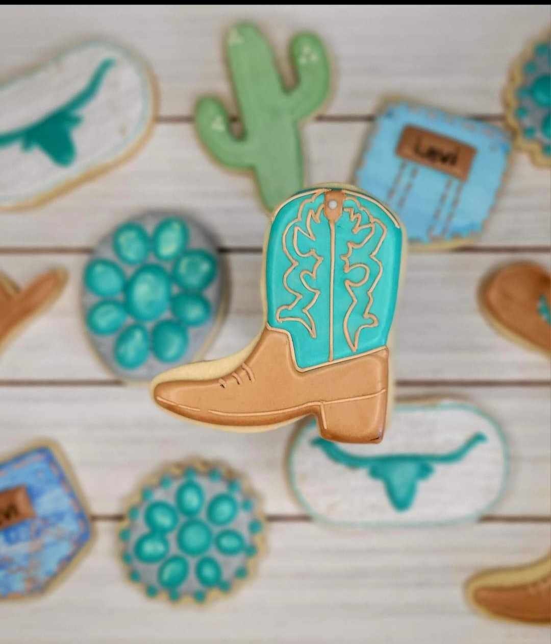 Western Turquoise Cookie Set - Etsy