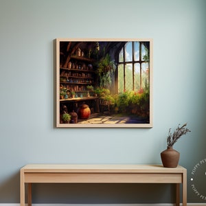 Whimsigoth Cottage Digital Wall Art, Whimsical Enchanting Fantasy ...